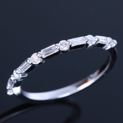 PAVE 0.22CT NATURAL FINE DIAMOND 10K WHITE GOLD ENGAGEMENT WEDDING MATCHING BAND | eBay