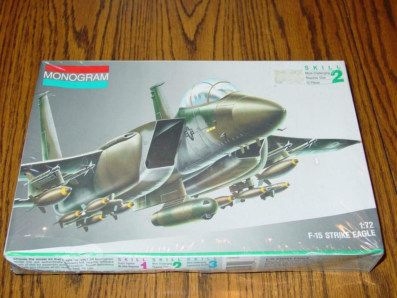 1991 MONOGRAM : F-15 Strike Eagle - 1/72 Scale Model Kit # 5434 ...