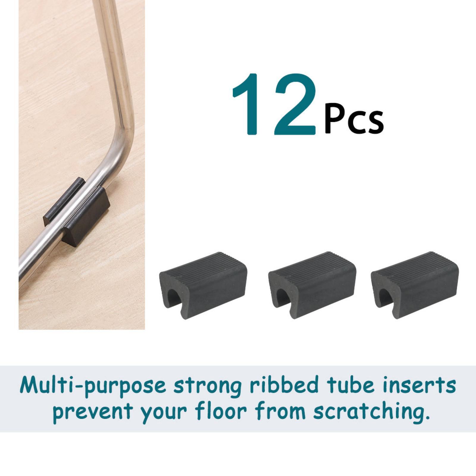 Furniture Feet Plastic Rectangle Shaped Non-Slip Chair Legs Tip Black ...