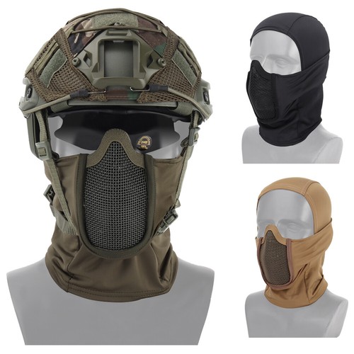 Tactical Headgear Balaclava Cap Steel Mesh Airsoft Paintball Shooting ...