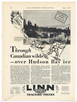 1928 Linn Republic Tractors & Trucks Ad: Fort Churchill, Sherritt ...