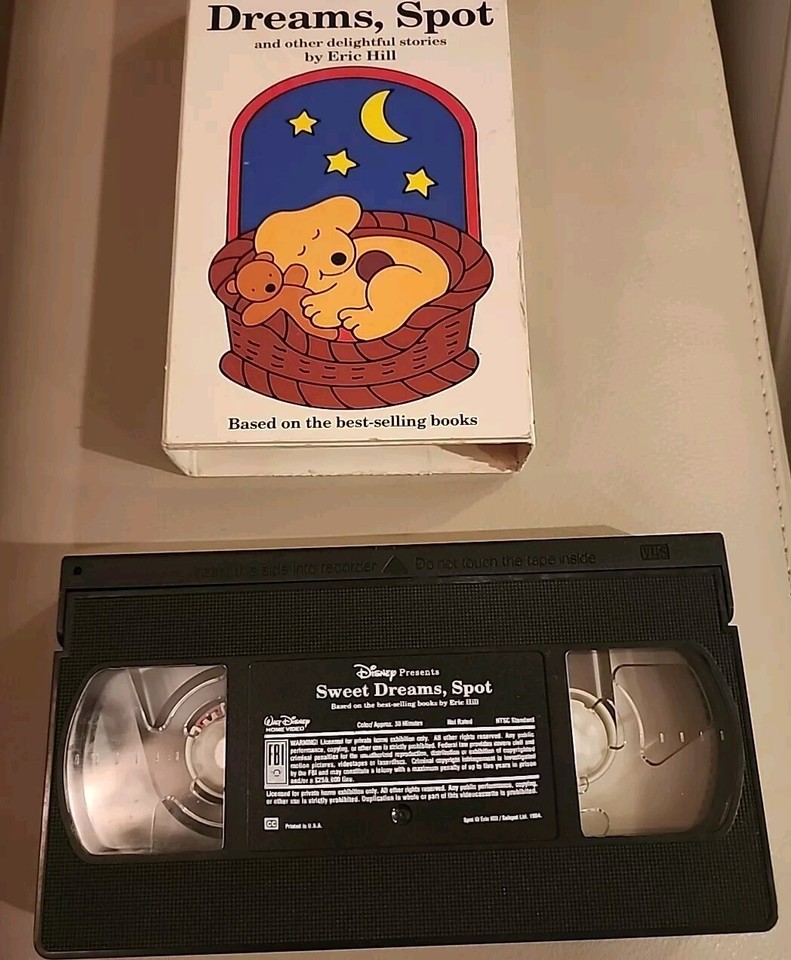 Disney Sweet Dreams Spot VHS Tape Eric Hill Flip Book Interactive ...