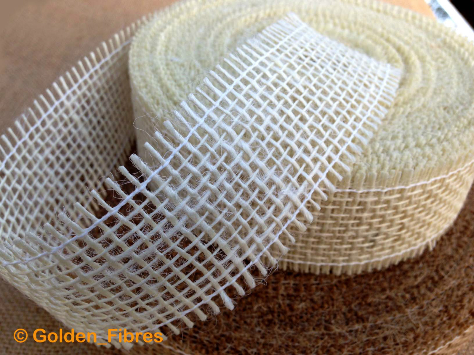 Natural Burlap Jute Hessian Ribbon Trims Scrim Tape Rustic DIY Wedding ...