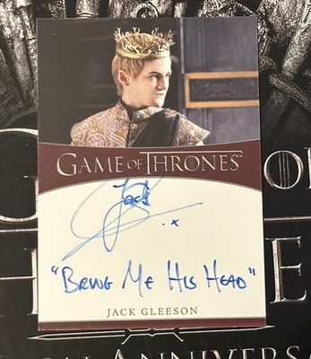 JACK GLEESON Game Of Thrones Inscription Autograph Bring Me His Head ...