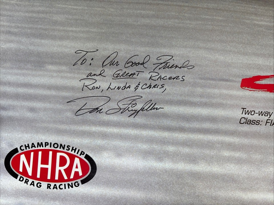 Don Schumacher Signed Drag Racing NHRA Poster GMC Cyclone LSR Truck ...