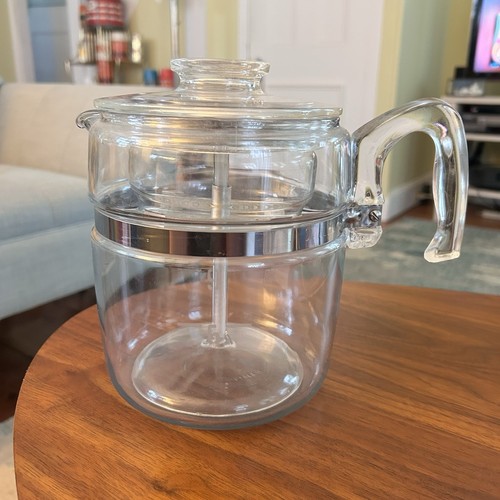Vintage Pyrex Flameware 6 9 Cup Glass Coffee Percolator Pot 7759 H ...