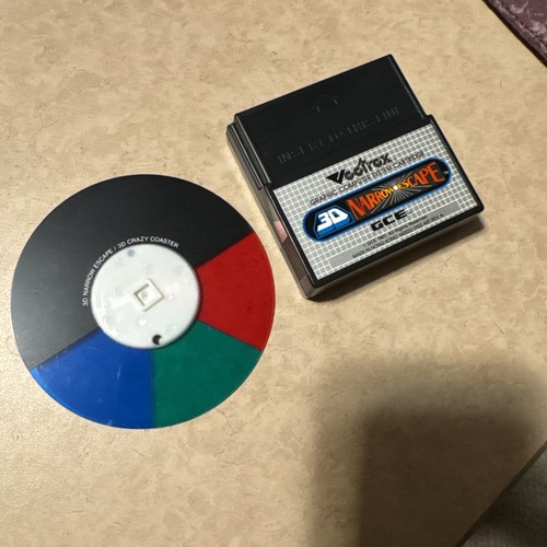 Vectrex Game 3D Narrow Escape Cartridge And Color Wheel | eBay