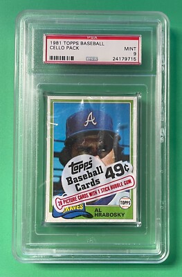 1981 TOPPS BASEBALL CELLO PACK PSA 9 MINT SEALED UNOPENED | eBay