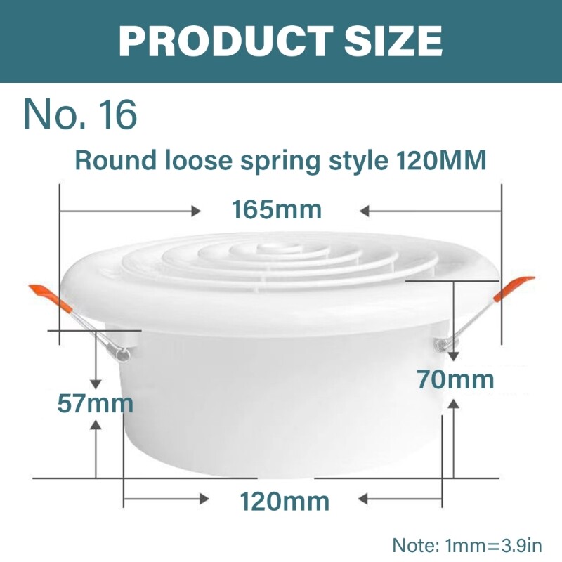 Round Ceiling Vent Rotatable Louver Soffit Vent with Insect Screen for ...