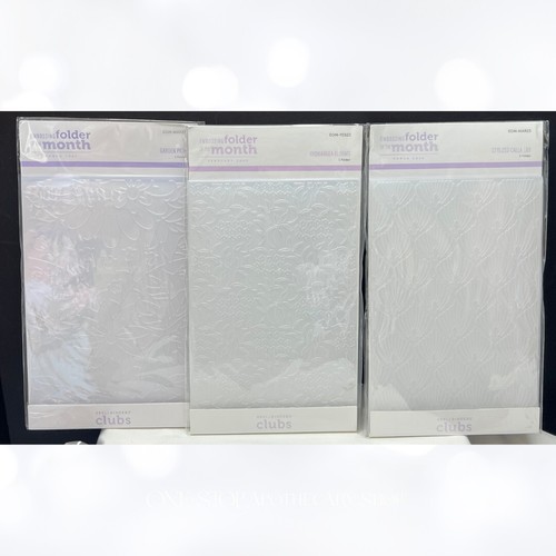 Spellbinders EMBOSSING FOLDERS OF THE MONTH Hydrangea Garden Lot of 3 ...
