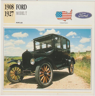 1908 FORD MODEL T Cars of the World Collector Card! | eBay