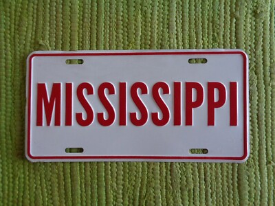 Vintage Mississippi License Plate Souvenir Booster Vanity Metal MS Tag ...