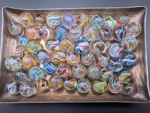 Bunch of 50 Small German Antique Handmade Marbles, 10-14mm | eBay