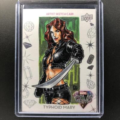 2016 Marvel Gems Typhoid Mary Sketch Peejay Catacutan 1/1 Gs-8 | eBay