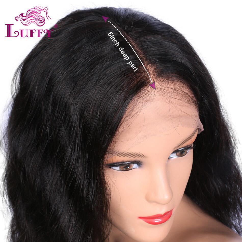 Short Curly Fake Scalp 13*6 Lace Front Human Hair Wig Pre Plucked With ...