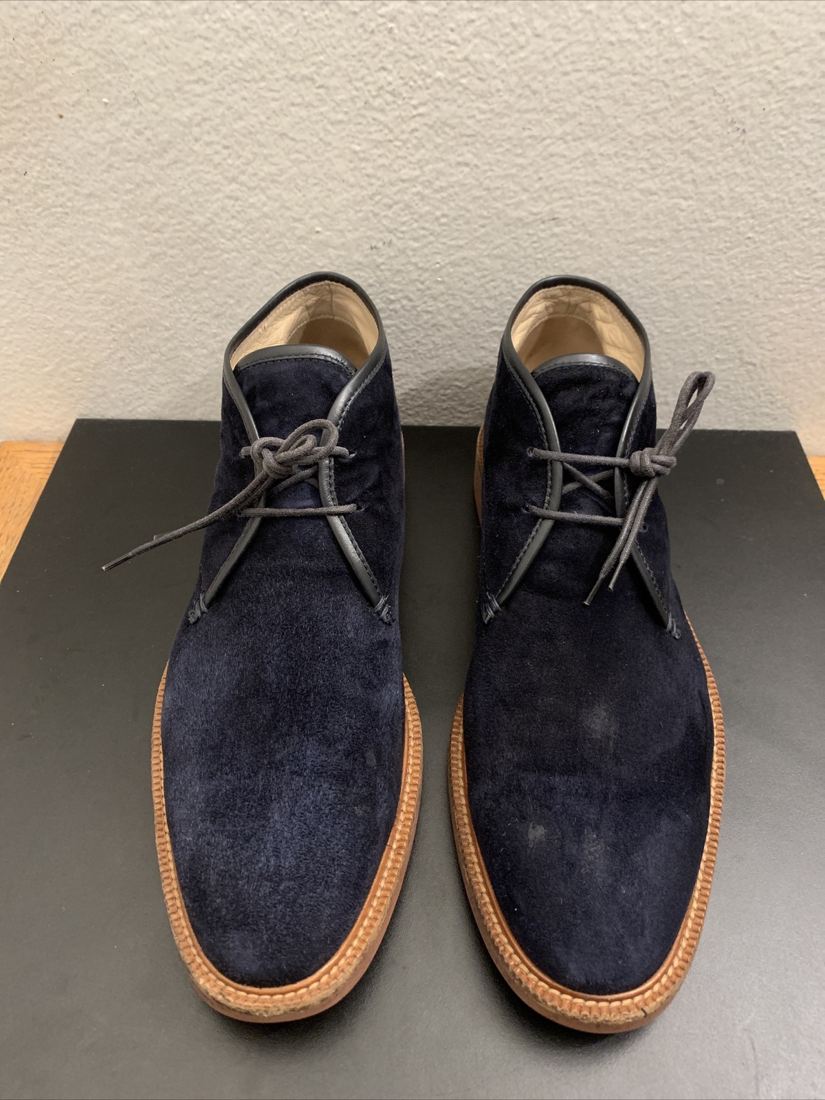 Ermenegildo Zegna navy blue Suede Chukka Boots men 11.5 US | eBay