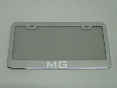 *MG* MGA MGB MIDGET mirror Stainless Steel license plate frame w/s.caps ...