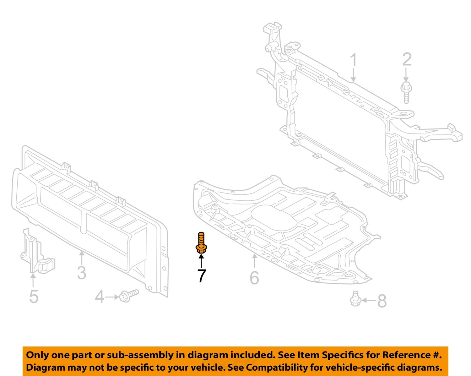 HYUNDAI OEM 16-24 Elantra GT Radiator Support-Lower Shield Bolt ...