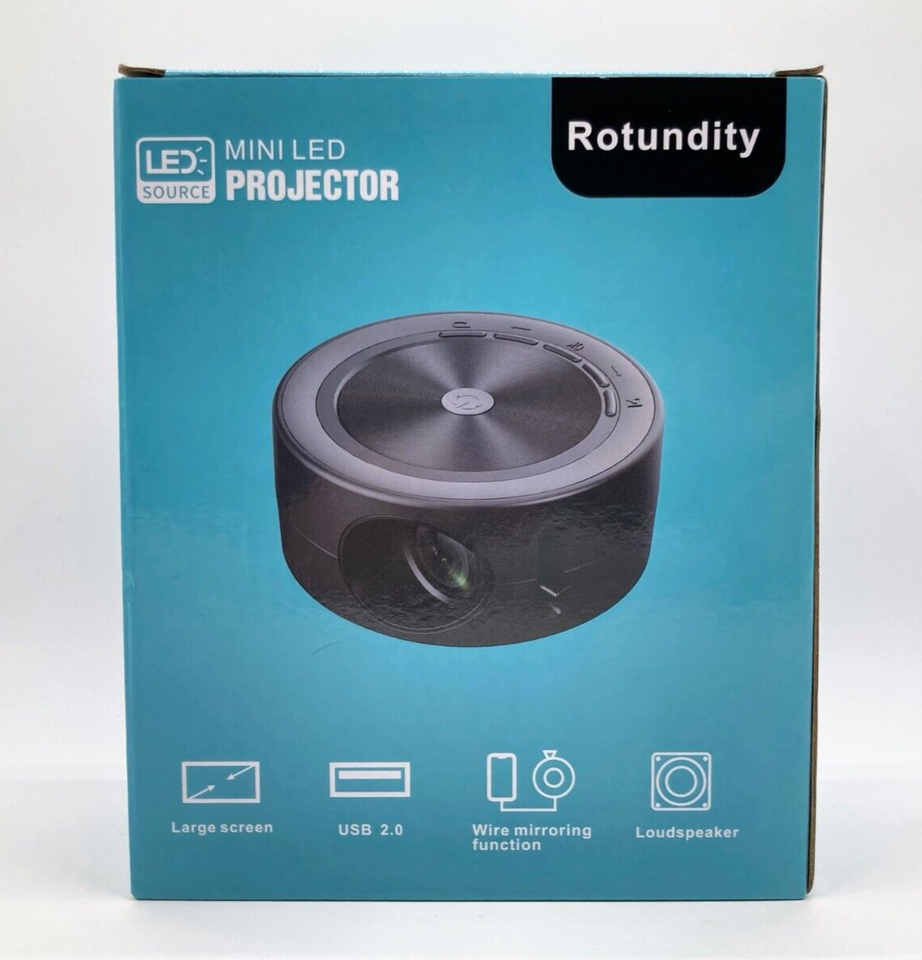 LED Source Rotundity MINI LED Projector Large Screen Home Cinema USB 2. ...