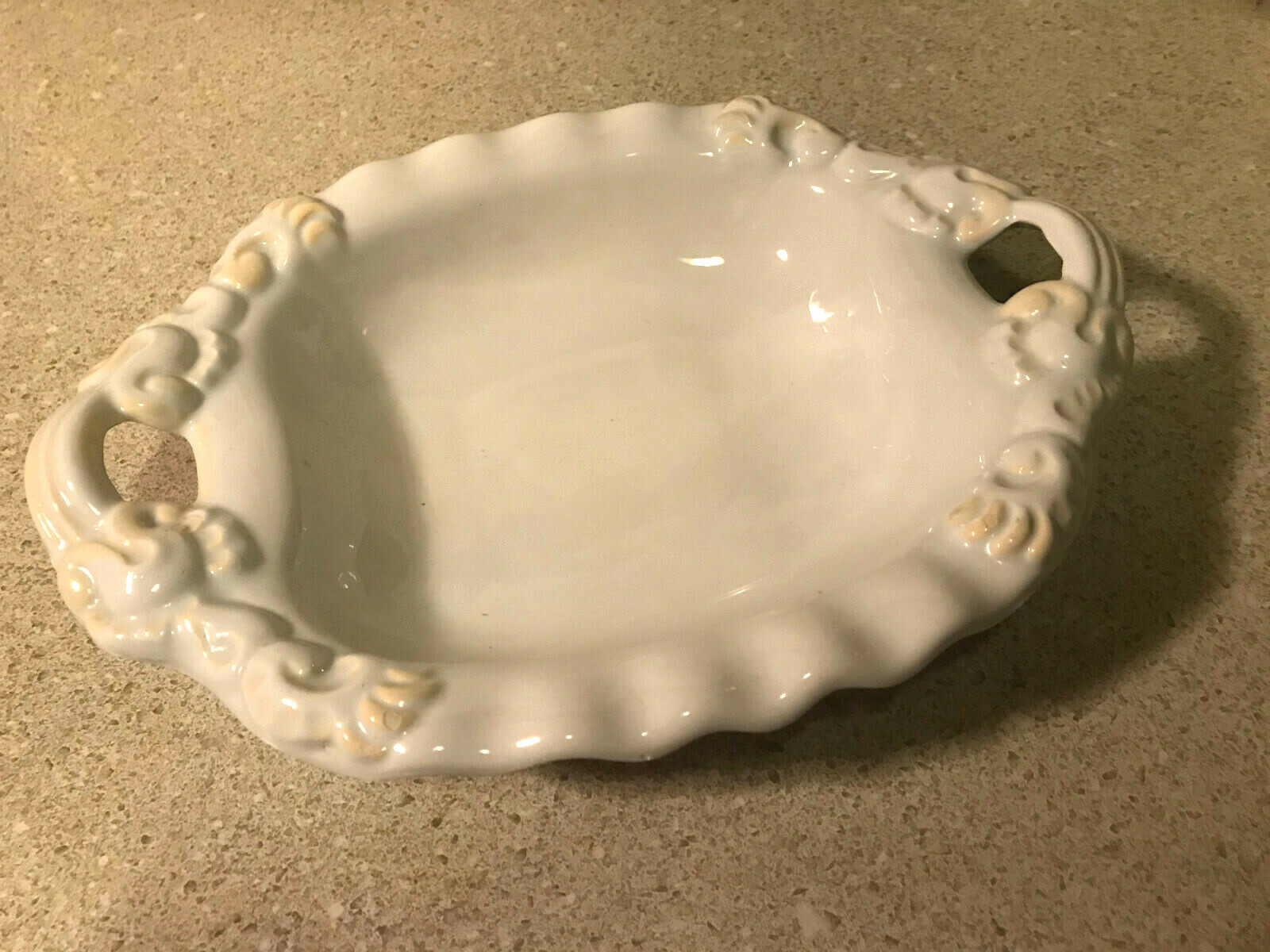 VINTAGE OVAL CANDY DISH BOWL by CRAMER MOLD - # 59 AC - 11" LONG DOUBLE ...