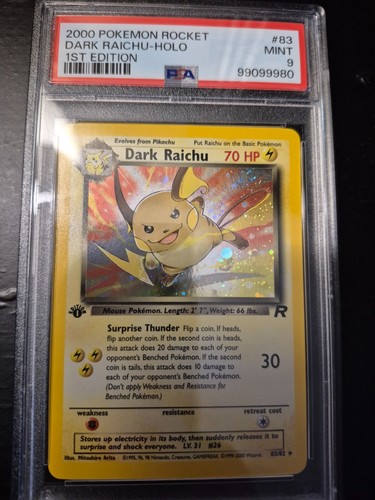 PSA 9 1st edition Dark Raichu 83/82 Team Rocket Holo | eBay