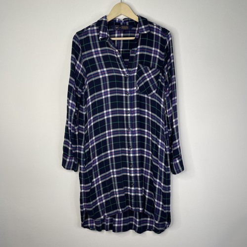 Gap Pendleton Plaid Button Down Shirt Dress Blue Size Small soft and comfy | eBay