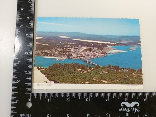 Florence Oregon, Sluslaw River and Glenada in foreground, OR Aerial ...