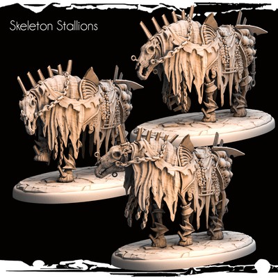 Monolith Arts - Army of Darkness - Skeleton Horses - DnD/Tabletop/TTRPG ...