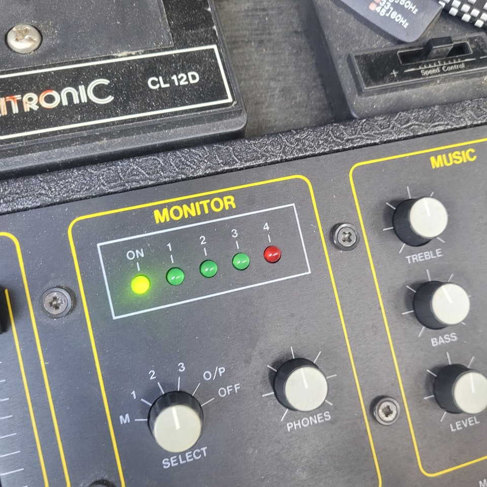 Vintage 1980s Citronic CL12D Mono Twin Deck DJ Turntables w Hard Case ...