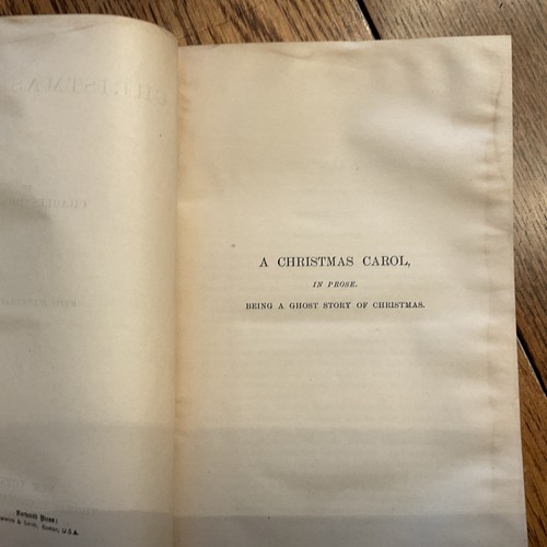 Christmas Carol Lot 2 Works of Charles Dickens Crowell Antique HC Free ...