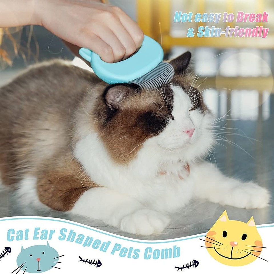 Cat Comb Pet Short Long Hair Removal Massaging Shell Comb Soft ...