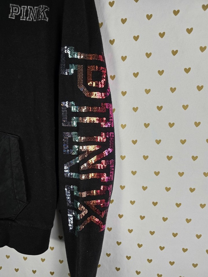 Victorias Secret Pink Bling Gradient Rainbow Full Zip hoodie jacket ...