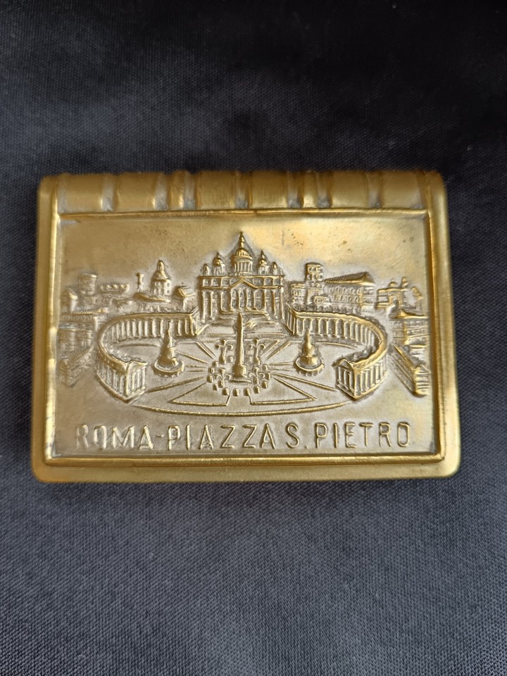 Rosary Box opf Pope PIUS XI, 1922. Brass, Alpaca. 61x43mm. Highly ...