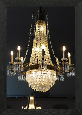 Elegant Crystal Chandelier Lighting Framed Wall Art Poster Canvas Print ...
