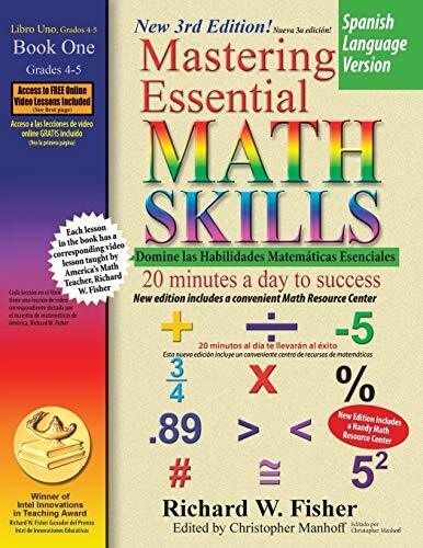 MASTERING ESSENTIAL MATH SKILLS BOOK 1, SPANISH LANGUAGE By Richard W ...