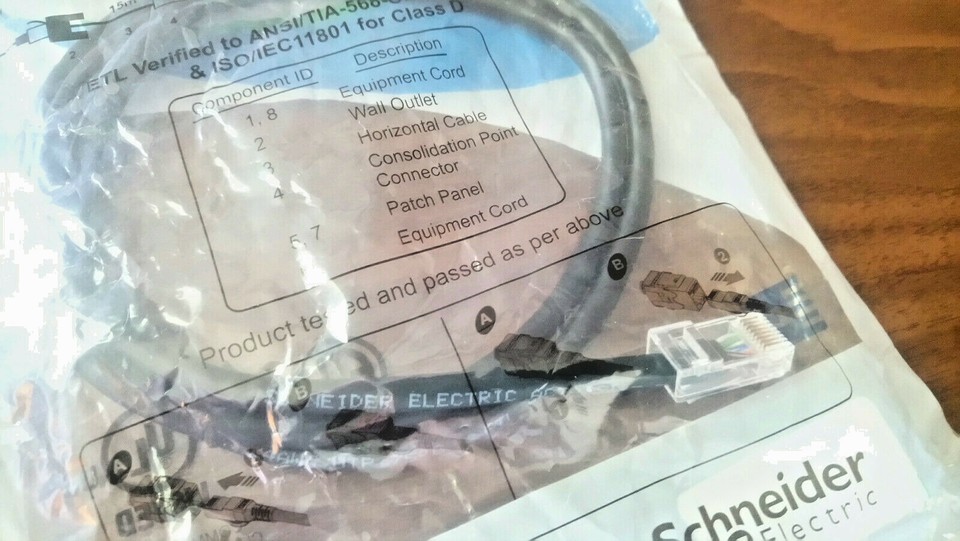 Schneider Electric 3ft Cat5e Black Digilink UTP Patch Ethernet Cable ...