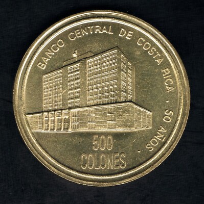 COSTA RICA - 500 COLONES 2000 UNC KM# 236, 50 YEARS - CENTRAL BANK | eBay