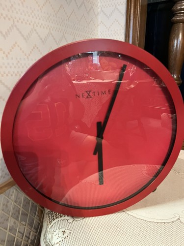 Nextime clock- Red Wall Clock. Tested And Working | eBay