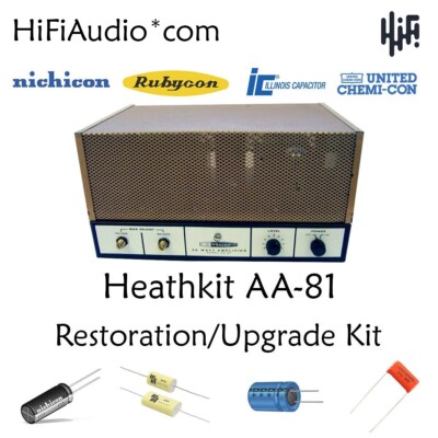 Heathkit aa-81 amp restoration kit upgrade recap filter capacitor ...