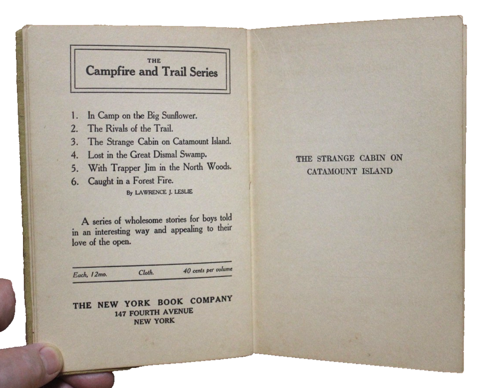 The Strange Cabin on Catamount Island by Lawrence Leslie 1913 First ...