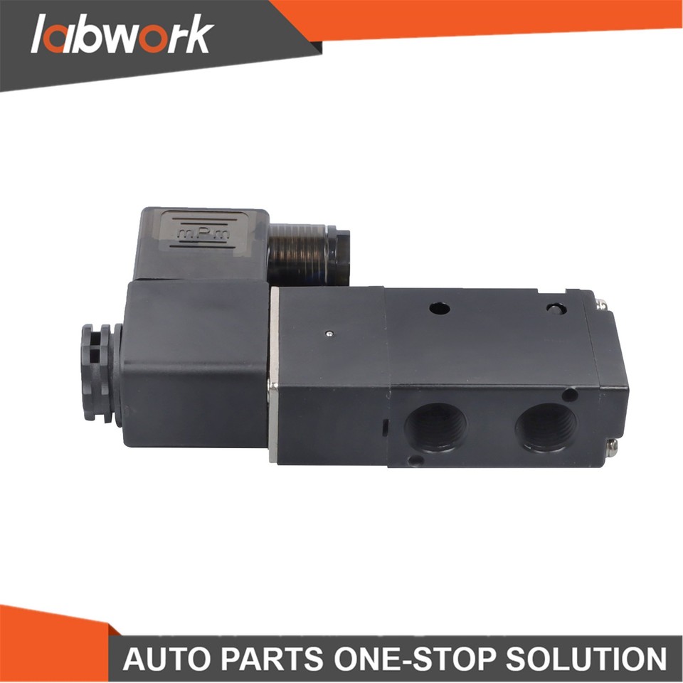 Labwork Pneumatic Directional Control Valve 1/4" 3 Way 2 Position 12V ...