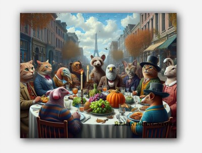 Celebrating Thanksgiving humorous & surreal anthropomorphized Art #1 ...