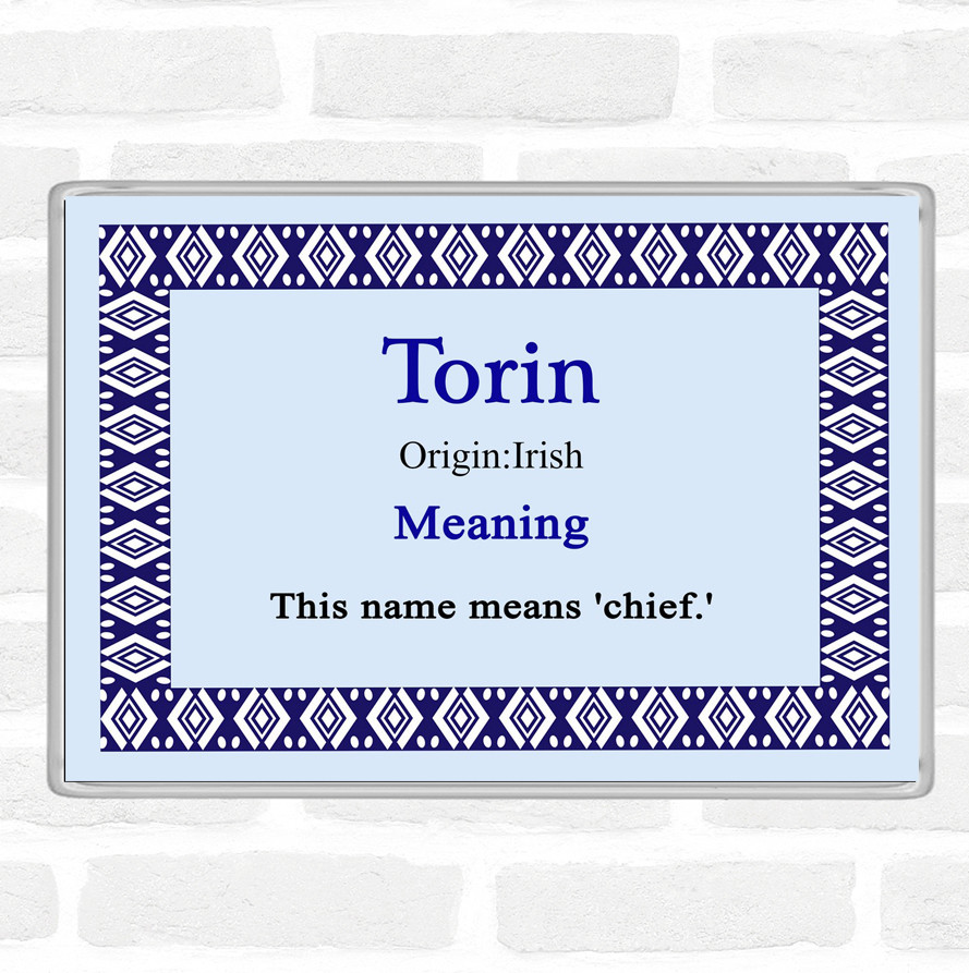 Torin Name Meaning Jumbo Fridge Magnet Blue | eBay