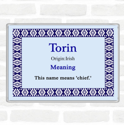 Torin Name Meaning Jumbo Fridge Magnet Blue | eBay UK