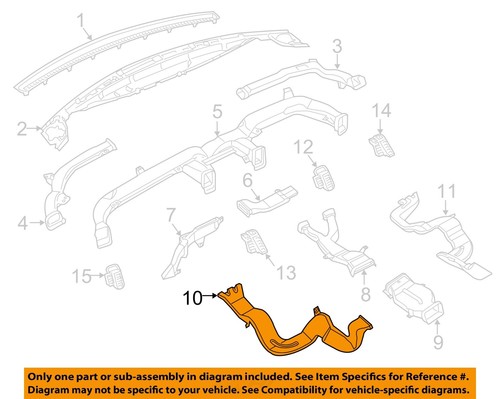 CHRYSLER OEM 19-23 1500 Instrument Panel Ducts-Rear Duct 68277059AA | eBay