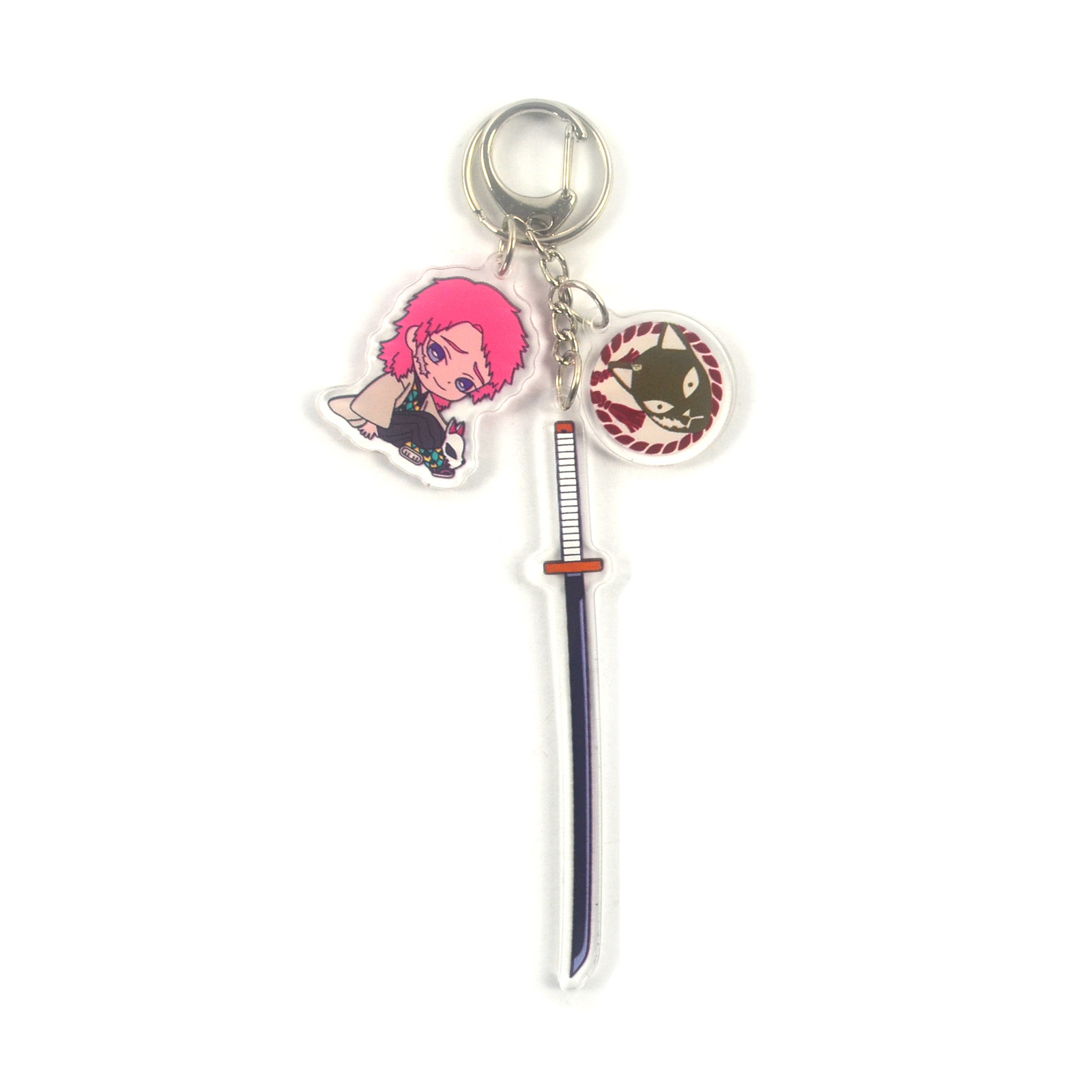 Demon Slayer Nezuko Kyoujurou Zenitsu Muzan Acrylic Keychain Key Ring ...