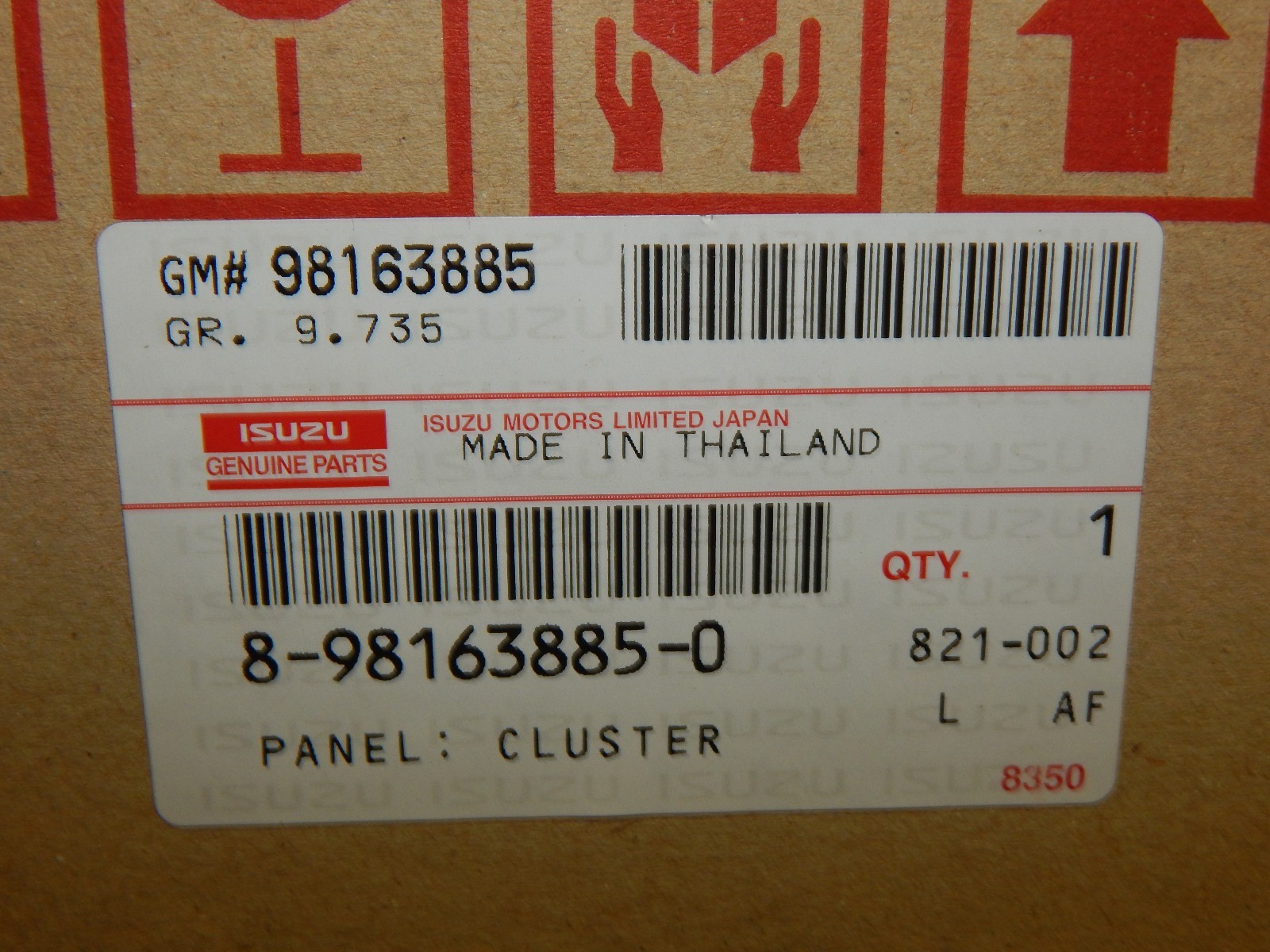 New OEM 2012-2016 Isuzu D-Max Instrument Cluster Trim w/o Electro ...