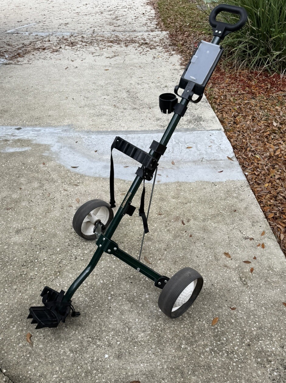 Spalding Golf Club Caddy Very Nice Clean Green/gold | eBay