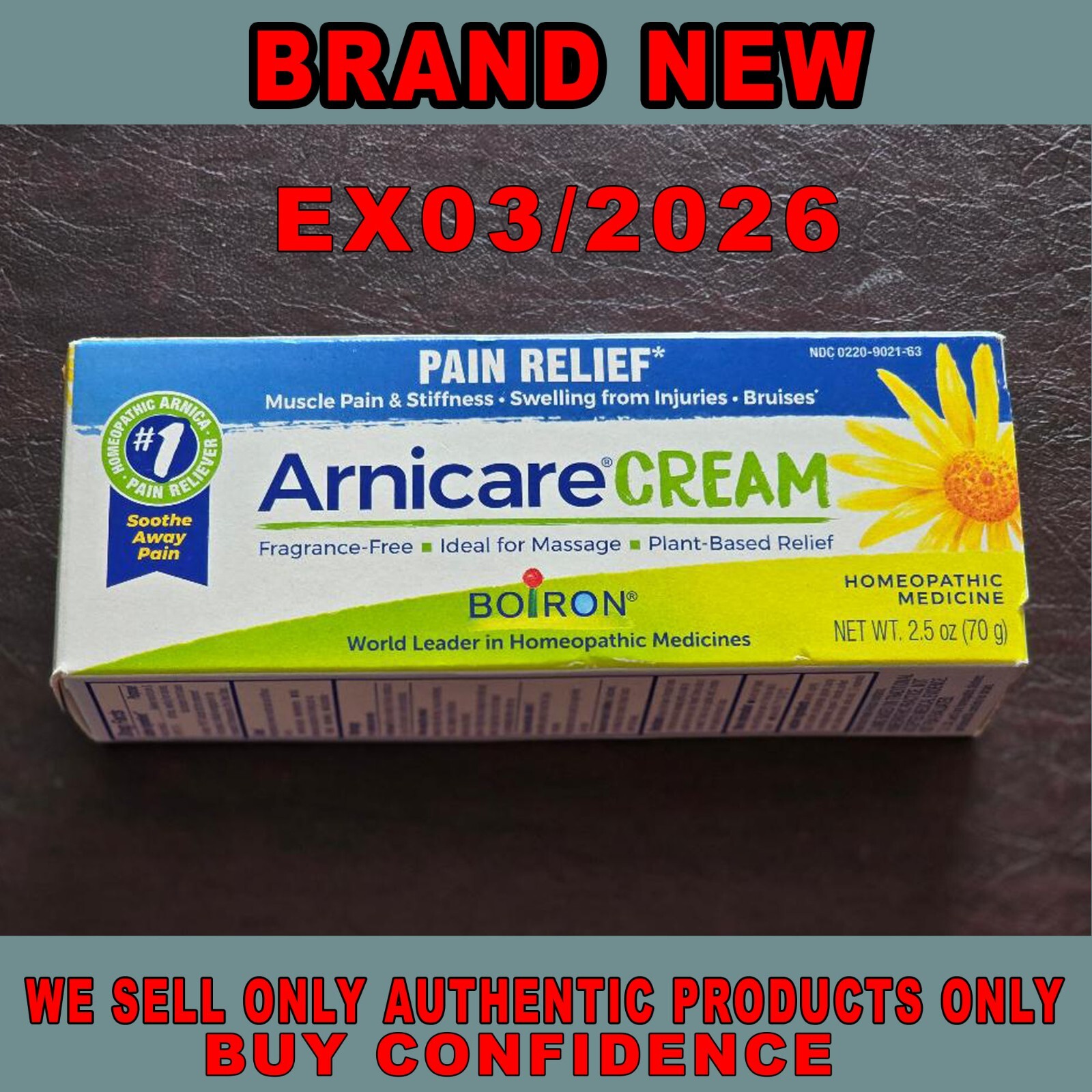 Boiron Arnicare Cream Homeopathic Medicine for Pain Relief 2.5oz EX3 ...