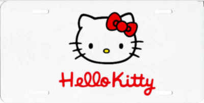 Hello Kitty- License Plate New Car Tag Metal - USA | eBay